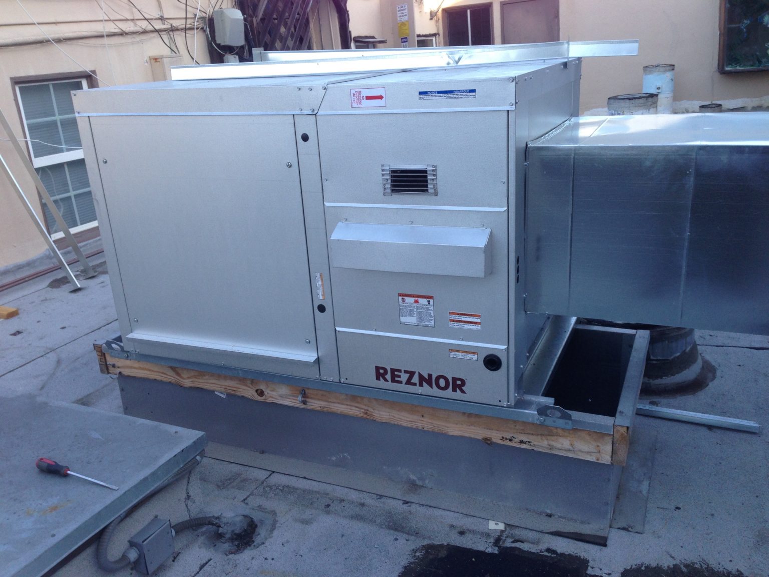 Used Reznor RPB150 outdoor furnace – Hot Yoga Supply